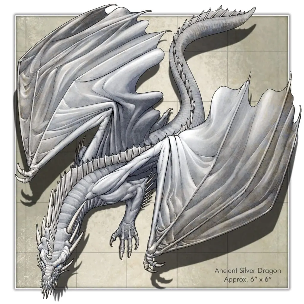 Dragons – Gold & Silver Acrylic Tokens – Splattered Ink Games